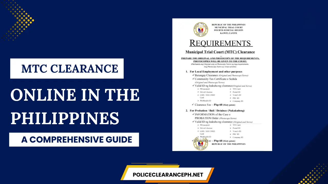 MTC Clearance Online in the Philippines