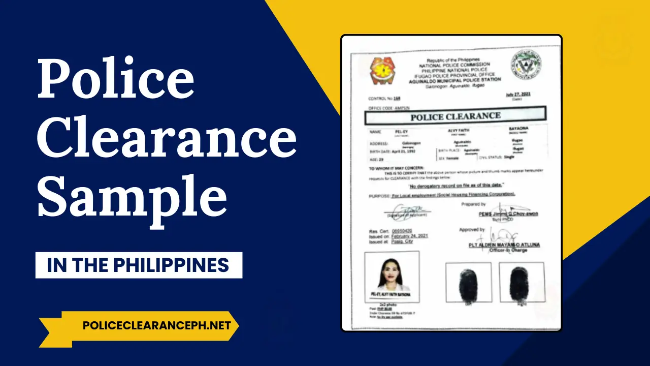 Police Clearance Sample, See What it Looks Like